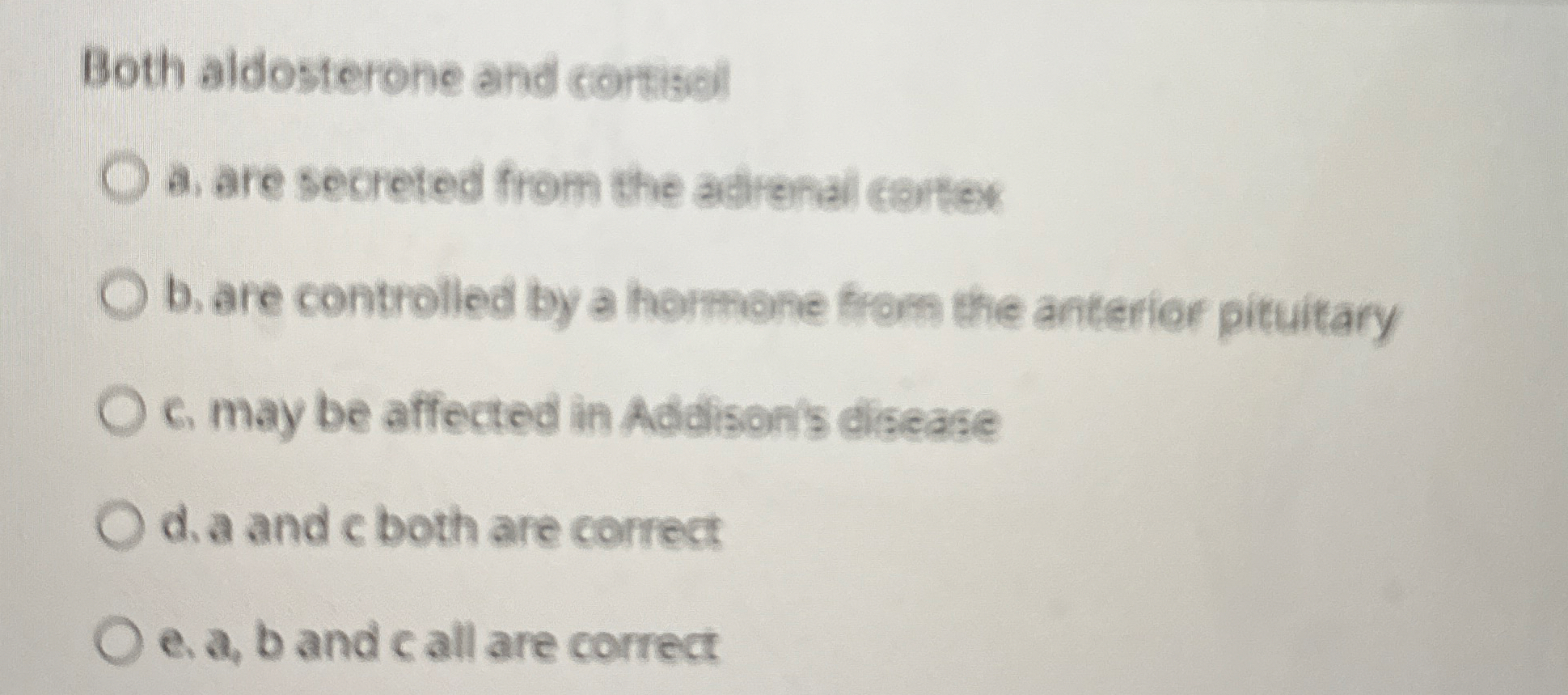 Solved Both aldosterone and cortisola. ﻿are secreted from | Chegg.com