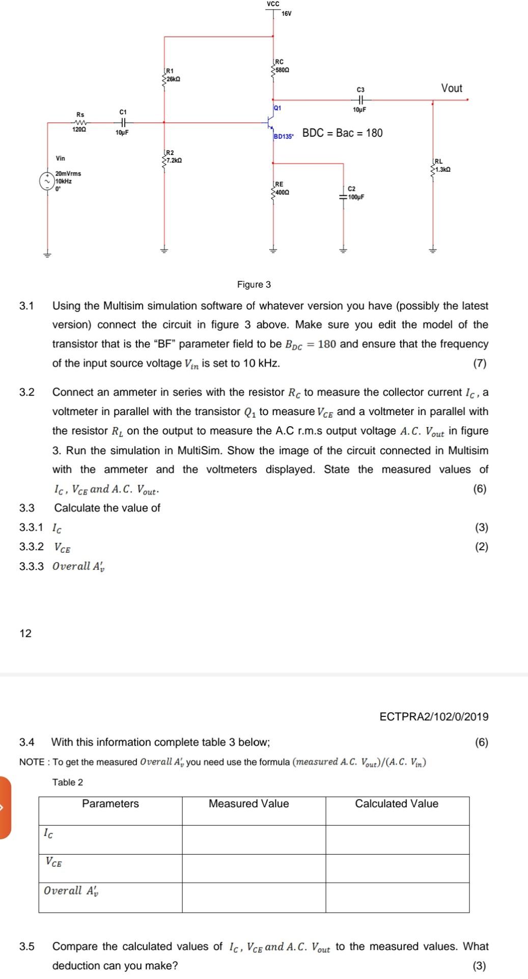 Solved Figure 3 3 1 Using The Multisim Simulation Software