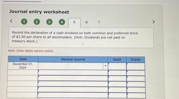 Solved Journal entry worksheet (1) 2 Record the declaration | Chegg.com