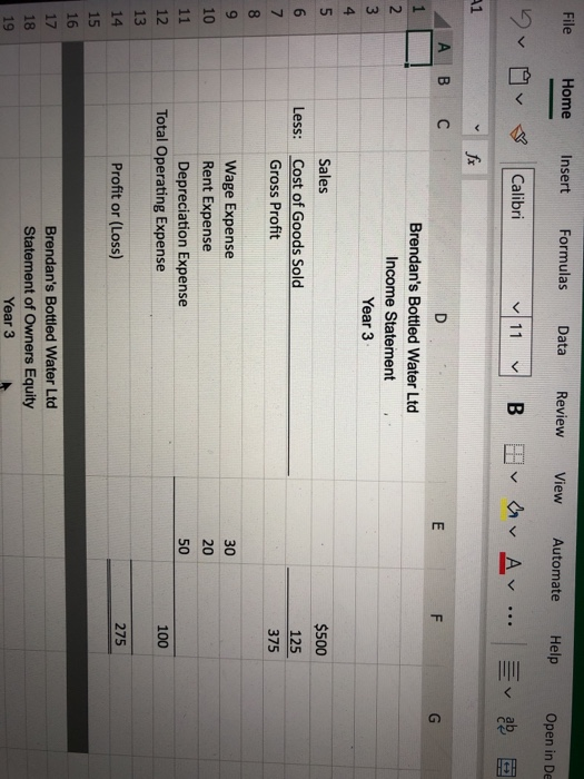Solved File Home Insert Formulas Data Review View Automate | Chegg.com