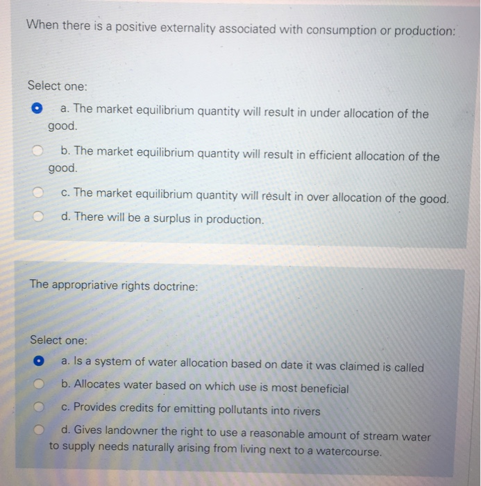 Solved When there is a positive externality associated with | Chegg.com
