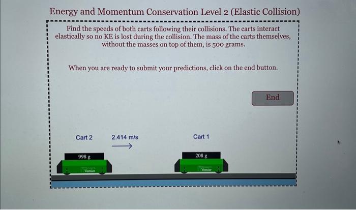 Solved please find the speed of both carts following their | Chegg.com