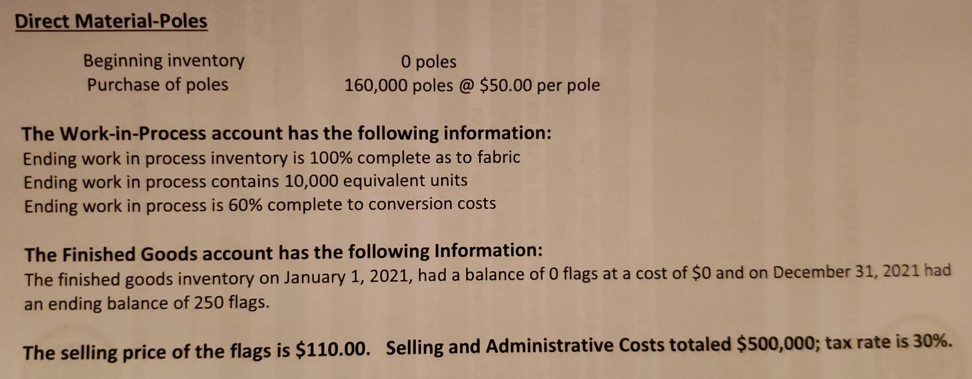 MANUFACTURING PROCESS INFORMATION Pete Paydirt, the | Chegg.com