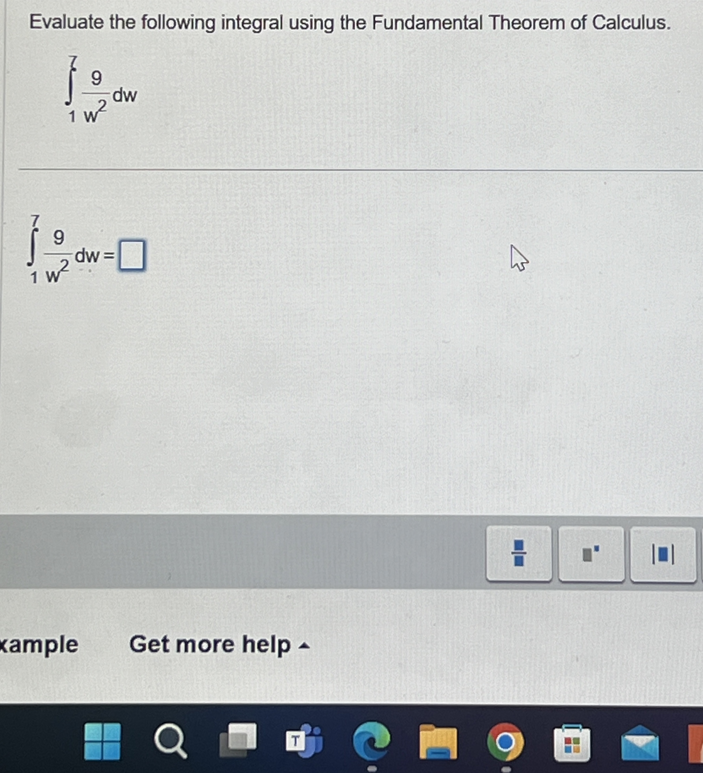 Solved Evaluate the following integral using the Fundamental | Chegg.com