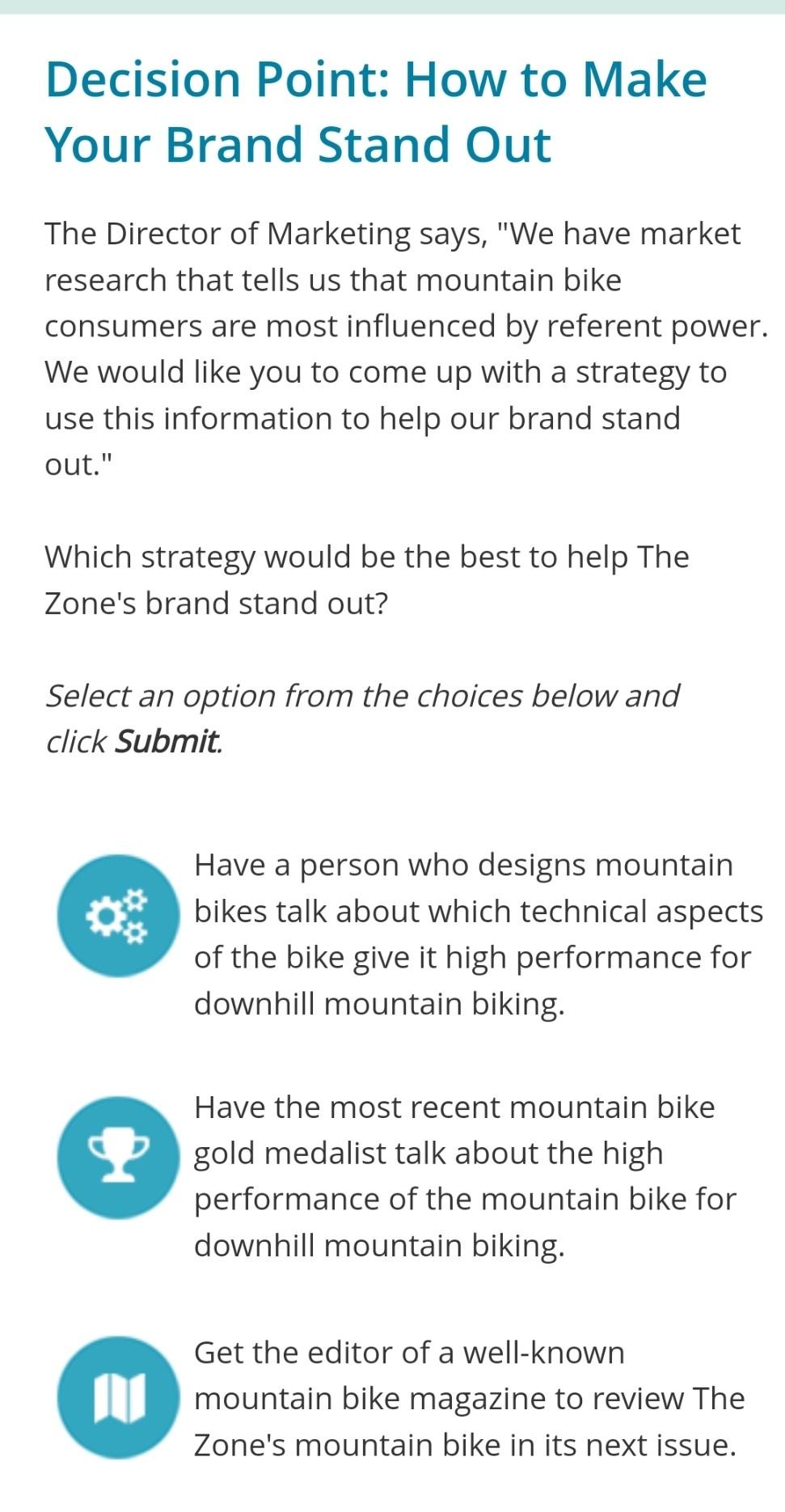 Solved Decision Point: How to Make Your Brand Stand Out The | Chegg.com