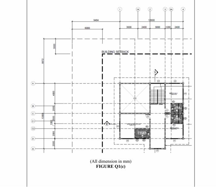 Solved (c) Figure Q1(c) shows an architectural first floor | Chegg.com