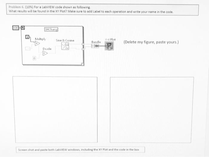 Solved Problem 6. (10\%) For a LabViEW code shown as | Chegg.com