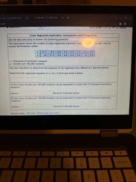 Solved Linear Regression Application Interpolation And