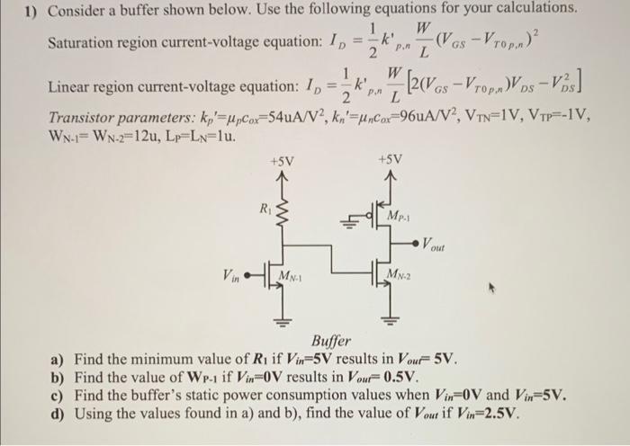 Solved 1) Consider a buffer shown below. Use the following | Chegg.com