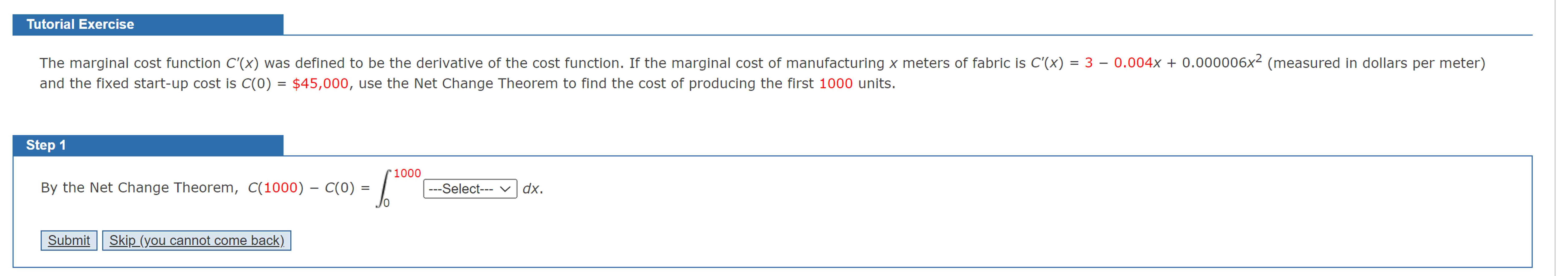 Solved Tutorial Exercise and the fixed start-up cost is | Chegg.com