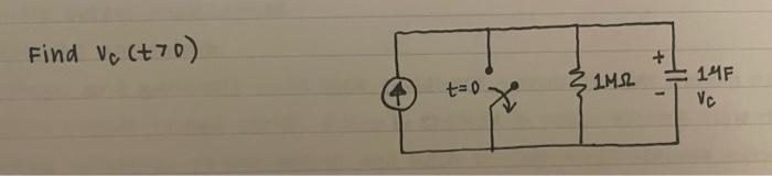 Solved Find vc(t>0)Find vc(t>0) | Chegg.com