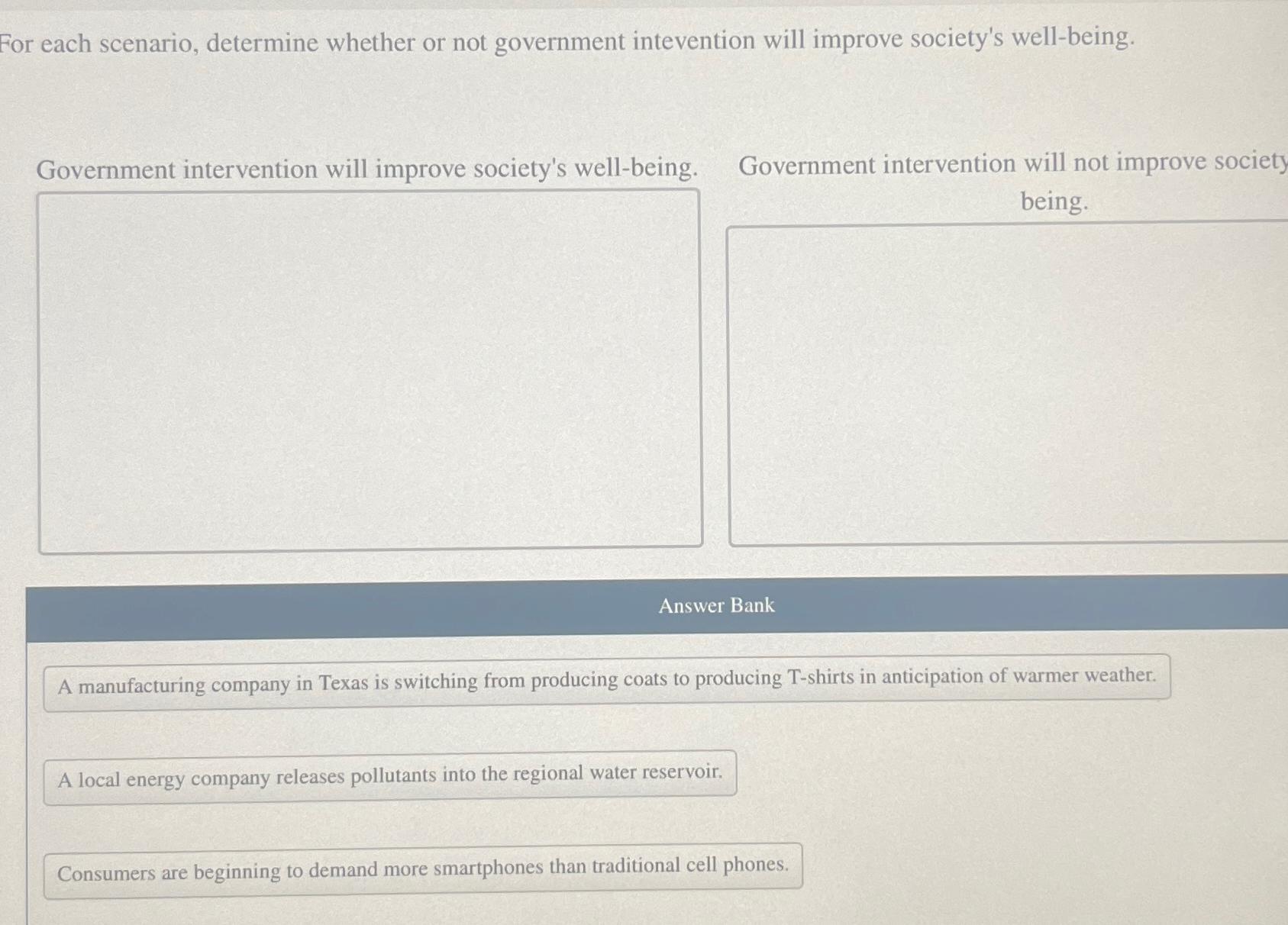 Solved For each scenario, determine whether or not | Chegg.com