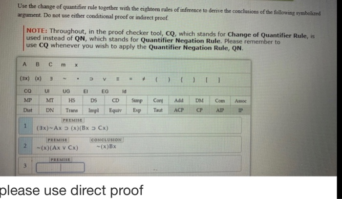 Solved Use the change of quantifier rule together with the | Chegg.com
