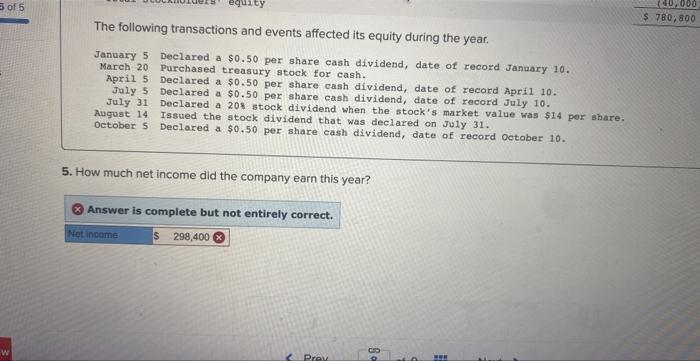 Solved The equity sections for Atticus Group at the | Chegg.com