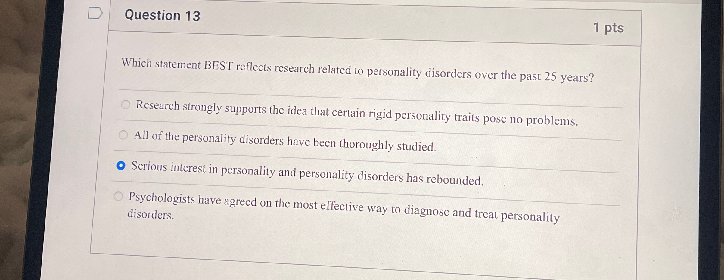 Solved Question 131 ﻿ptsWhich statement BEST reflects | Chegg.com