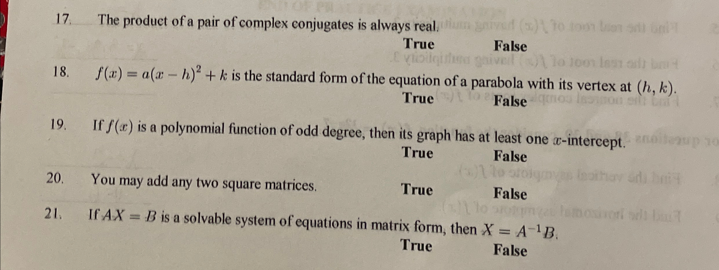 Solved The product of a pair of complex conjugates is always | Chegg.com