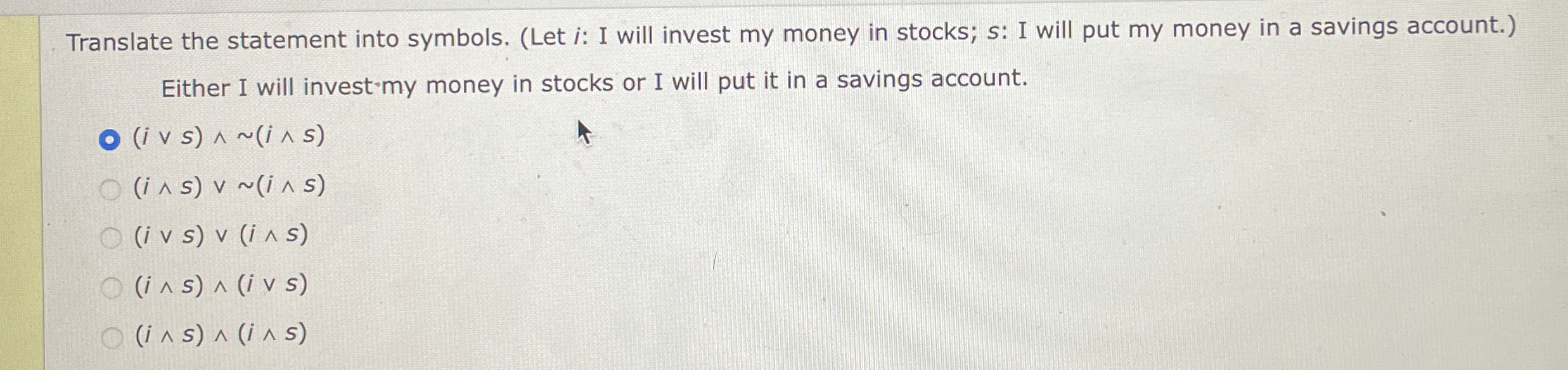 Solved Translate the statement into symbols. (Let i ﻿: I | Chegg.com