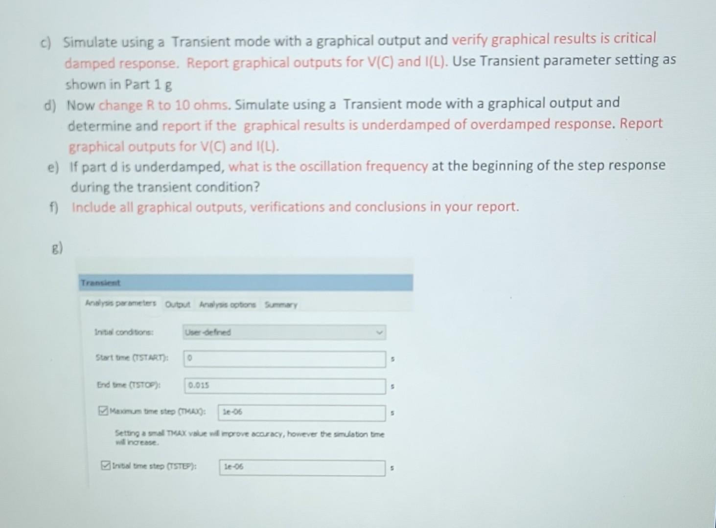 Solved Step and Transient Response of a Series RLC Circuit | Chegg.com