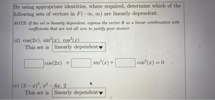 Solved By using appropriate identities, where required, | Chegg.com