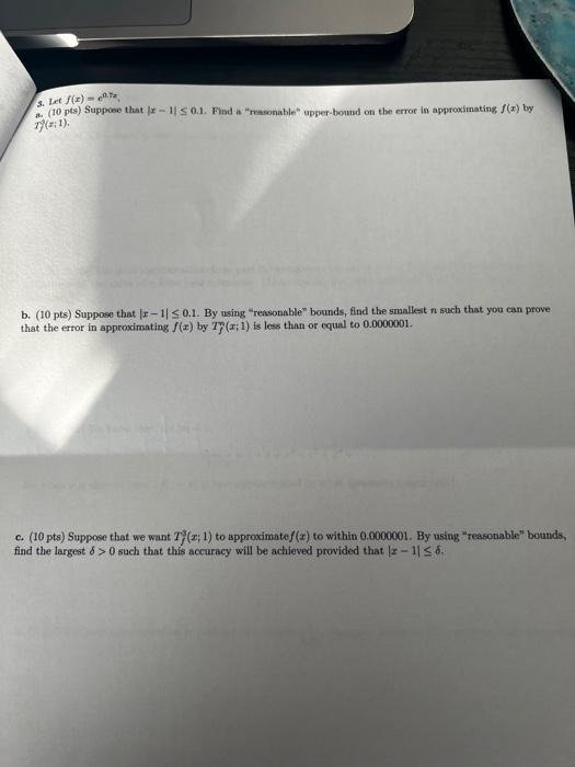 Solved 2. (30pts) Given f(x)=3x+1. a. Find the 2rd order | Chegg.com