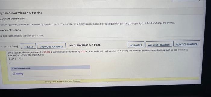 Solved ignment Submission & Scoring signment Submission this | Chegg.com