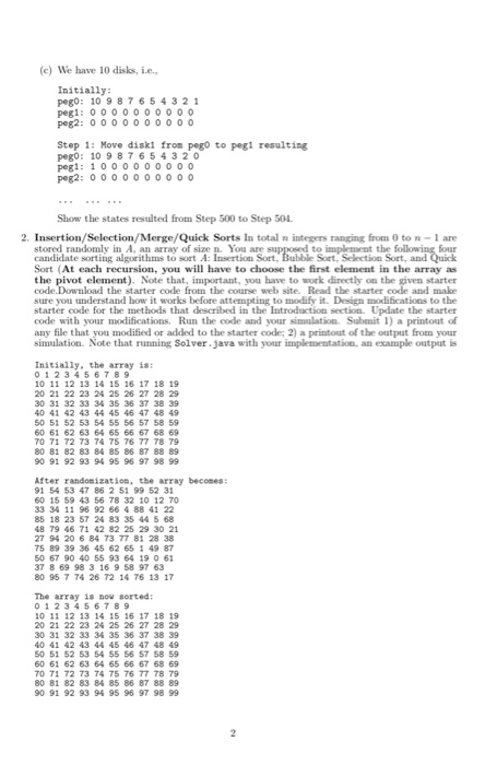 Solved //********* public class Solve Towers // Creates a | Chegg.com