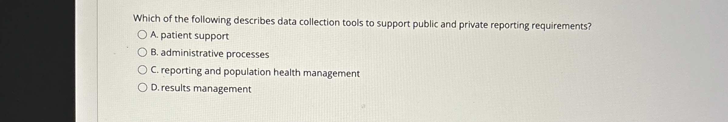Solved Which of the following describes data collection | Chegg.com