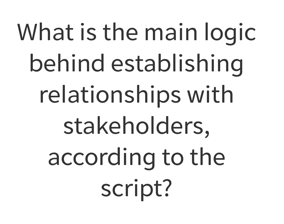 Solved What is the main logic behind establishing | Chegg.com