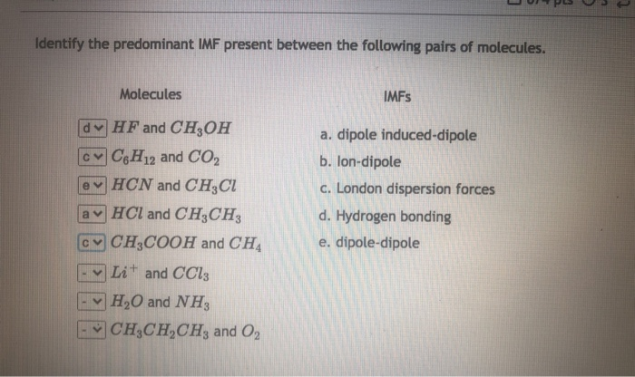 Solved Identify the predominant IMF present between the | Chegg.com