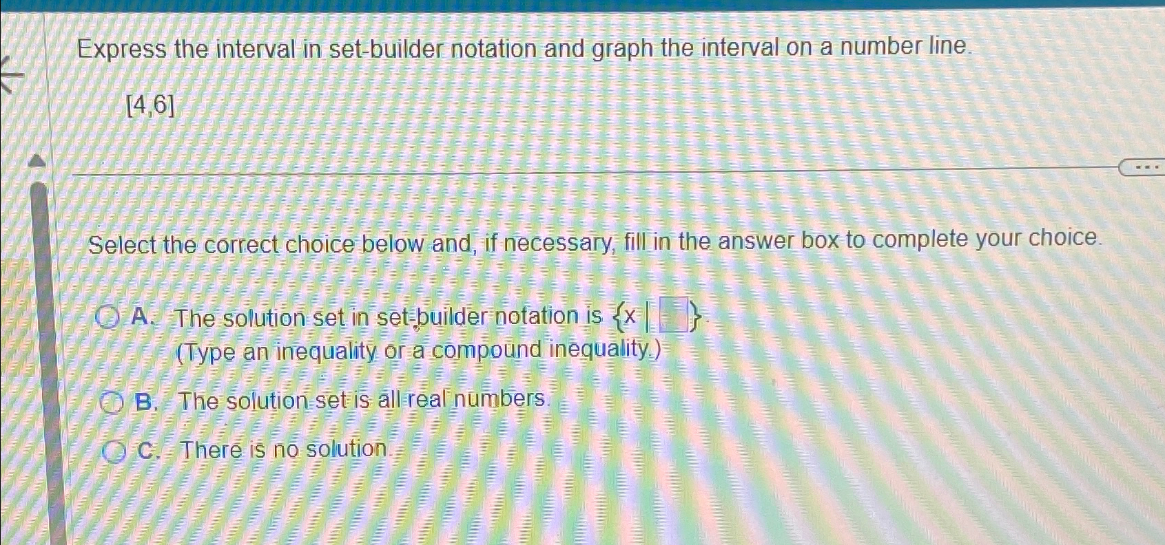 Solved Express the interval in set-builder notation and | Chegg.com