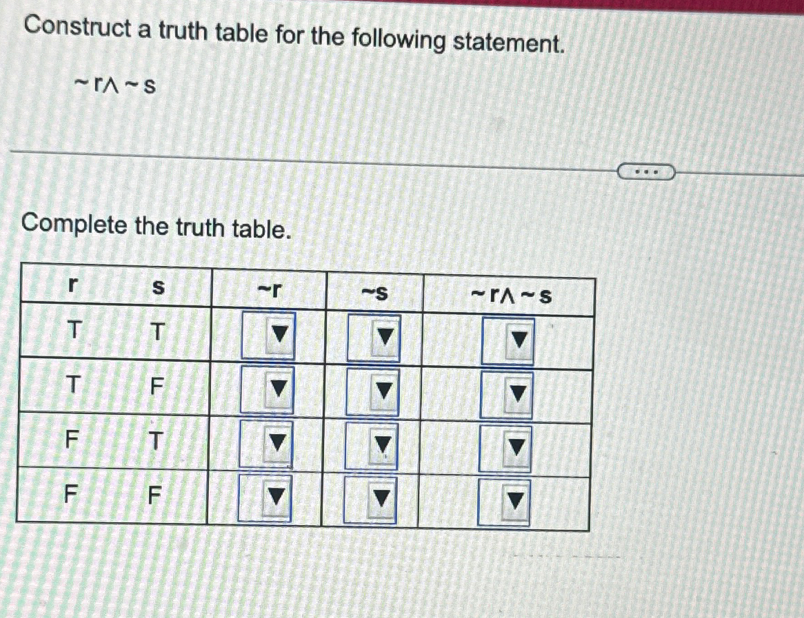 Solved Construct a truth table for the following | Chegg.com