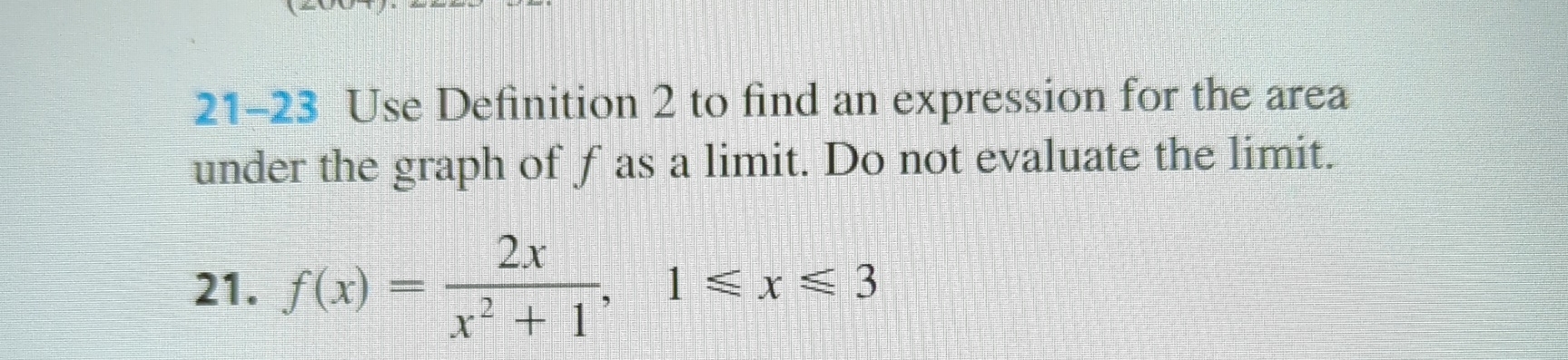 Solved 21-23 ﻿Use Definition 2 ﻿to find an expression for | Chegg.com