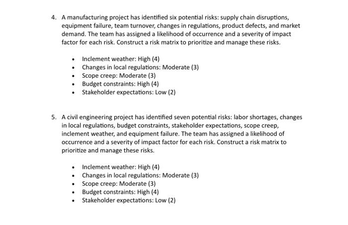 Solved For each of the following problems, please use the | Chegg.com