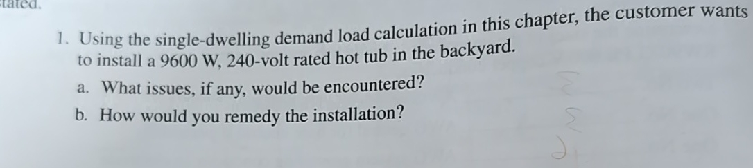 Solved by an EXPERT Using the single-dwelling demand load calculation in | Chegg.com