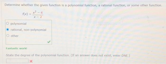 Solved Determine whether the given function is a polynomial | Chegg.com
