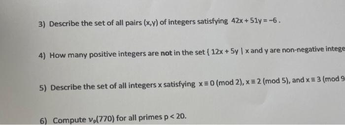 Solved 3) Describe the set of all pairs (x,y) of integers | Chegg.com