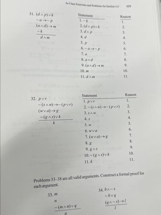 Solved In-Class Exereices thd Problems for Section 3.3177 | Chegg.com