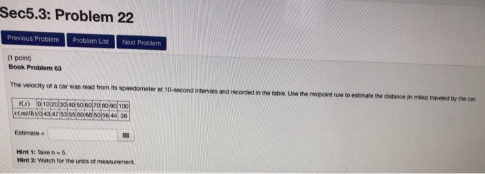 Solved Sec5.3: Problem 22 Previous Problem Problem List Next | Chegg.com