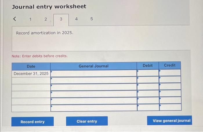 Solved Exercise 7-16 (Algo) Record amortization expense | Chegg.com