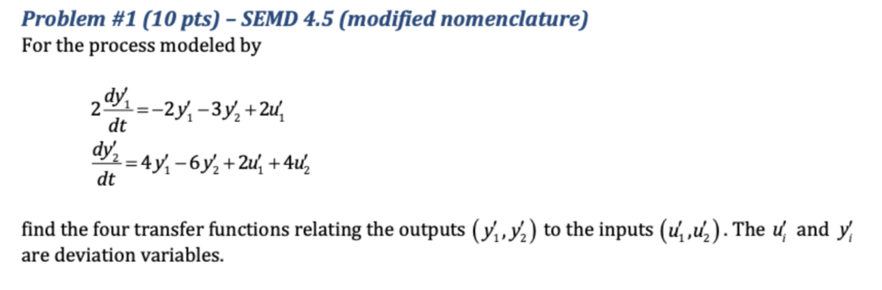 Solved Problem #1 (10 pts) - ﻿SEMD 4.5 (modified | Chegg.com