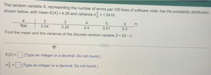 Solved The random variable X, representing the number of | Chegg.com