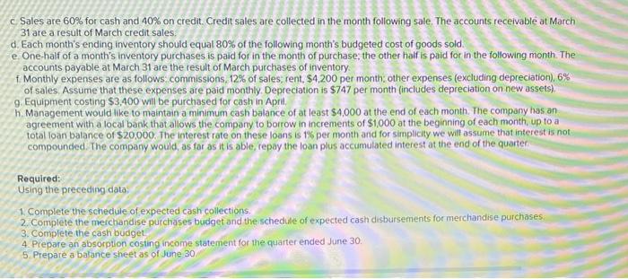 Solved Required: Using the preceding data: 1. Complete the | Chegg.com