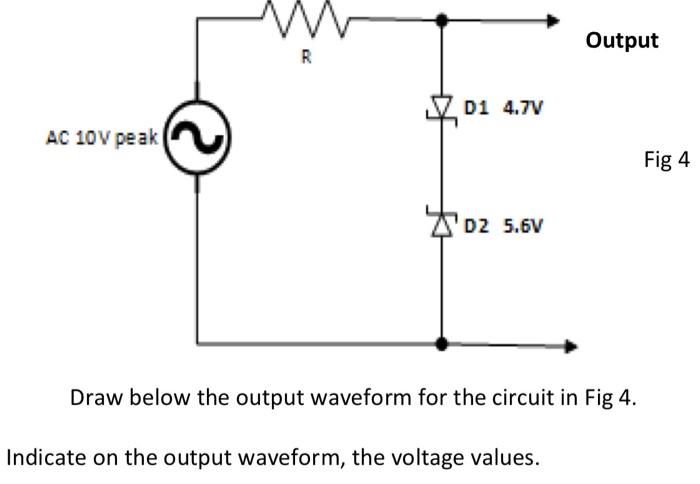 Solved Draw below the output waveform for the circuit in Fig | Chegg.com