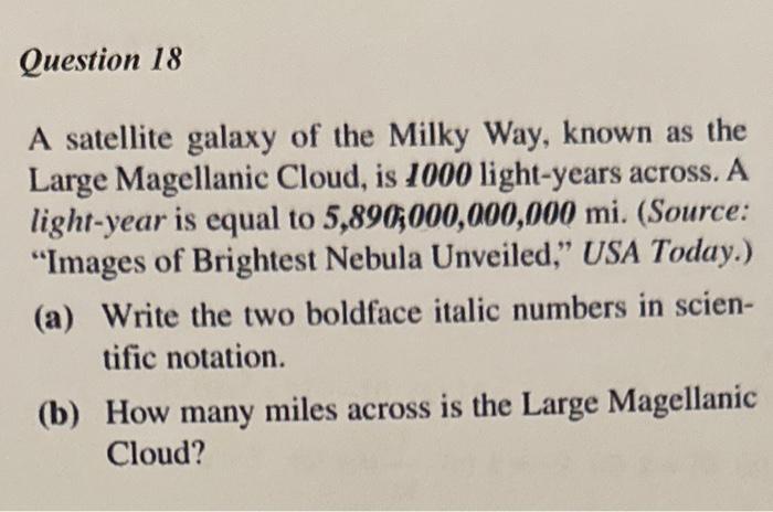 Solved Math Scientific Notation Word ProblemA satellite | Chegg.com