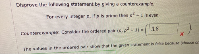 Solved Disprove the following statement by giving a | Chegg.com