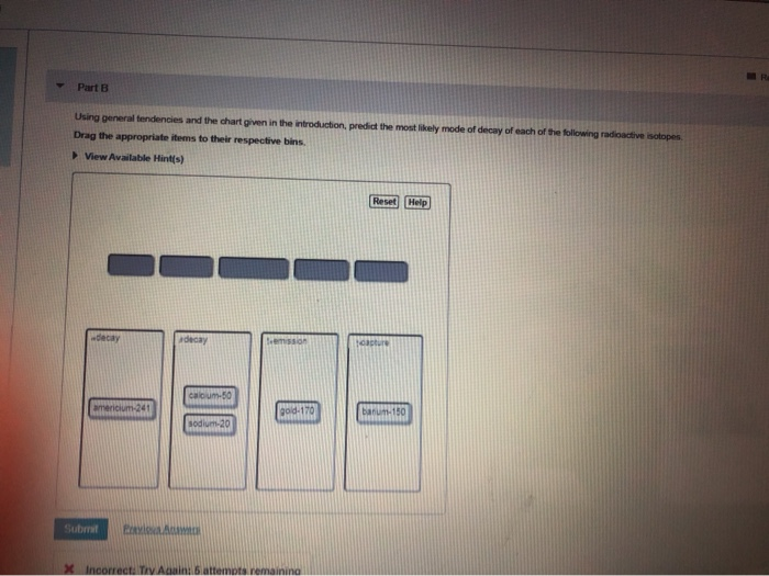Solved Part B Using general tendencies and the chart given | Chegg.com