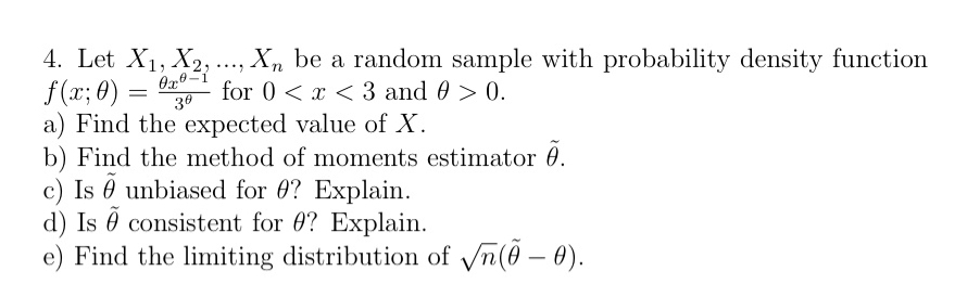 Solved Let x1,x2,dots,xn ﻿be a random sample with | Chegg.com