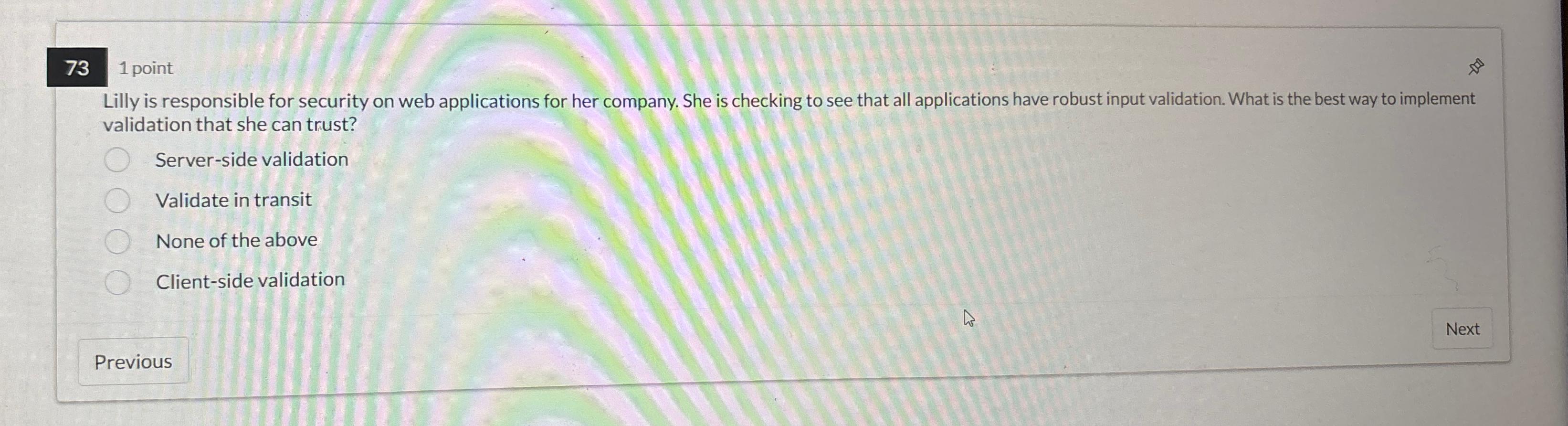 Solved 731 ﻿pointLilly is responsible for security on web | Chegg.com
