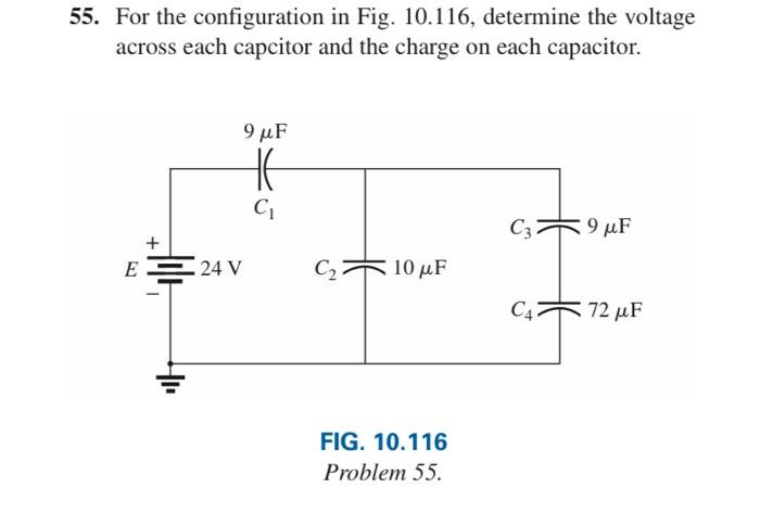Solved 55. For the configuration in Fig. 10.116, determine | Chegg.com