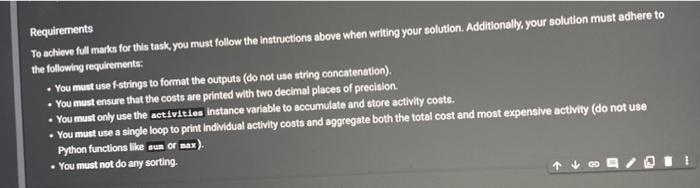 Solved Task 3 (25 marks) For this task, you are to write | Chegg.com